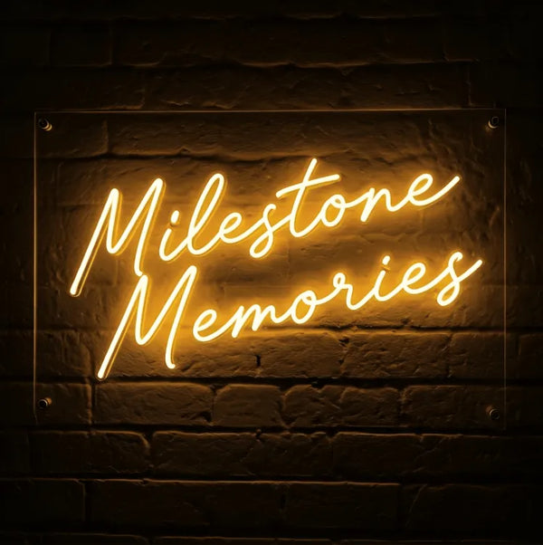 Milestone Memories Neon Sign - Handcrafted LED Light for Celebration ...